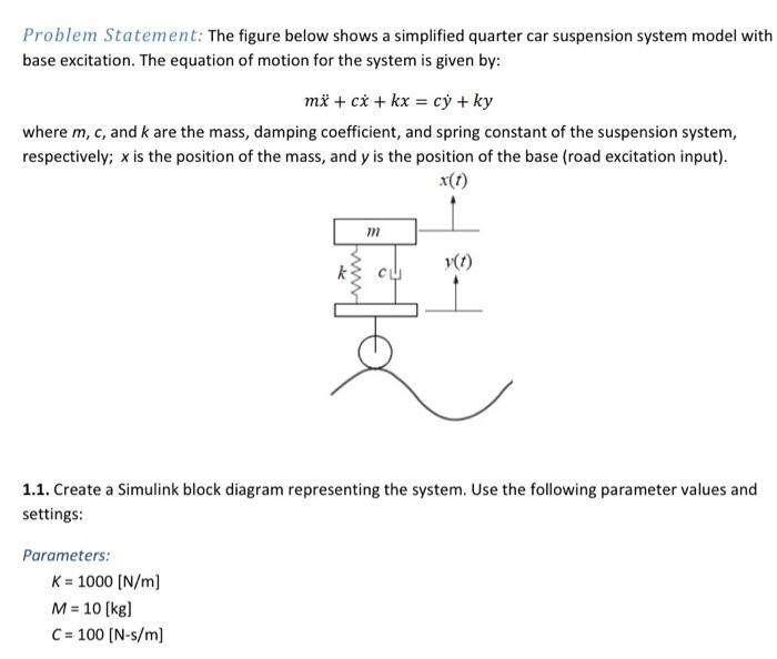 () m (i) ਕ 1.1. Create a Simulink block diagram | Chegg.com