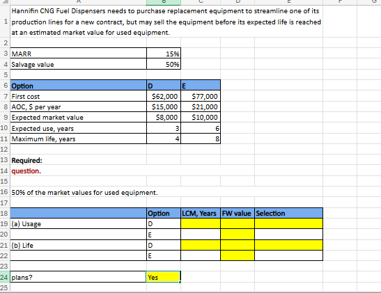 Solved This must be done in excel format. it has to have | Chegg.com