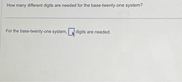 Solved How many different digits are needed for the | Chegg.com