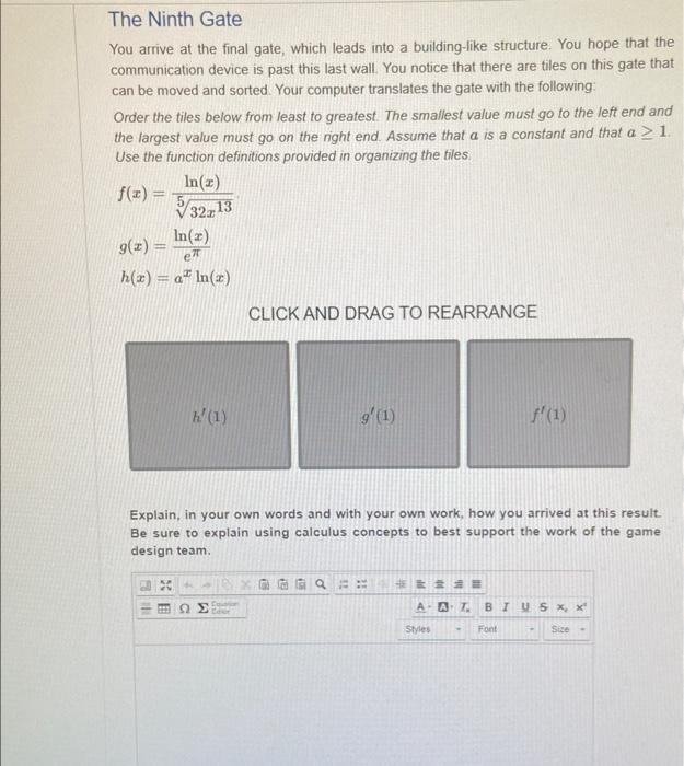 Solved The Ninth Gate You arrive at the final gate, which | Chegg.com