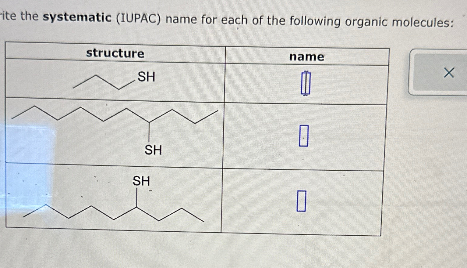 Solved Write the systematic (IUPAC) ﻿name for each of the | Chegg.com
