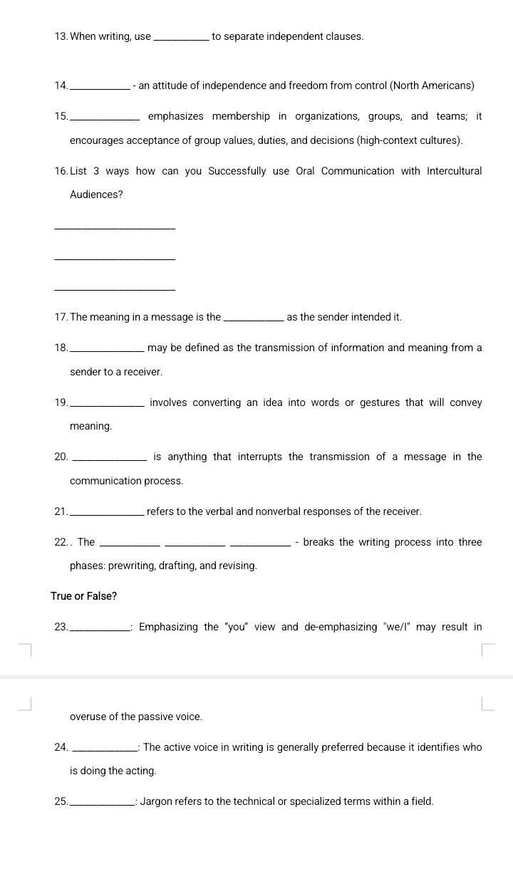 Fill in the Blank 1. are powerful social skills | Chegg.com