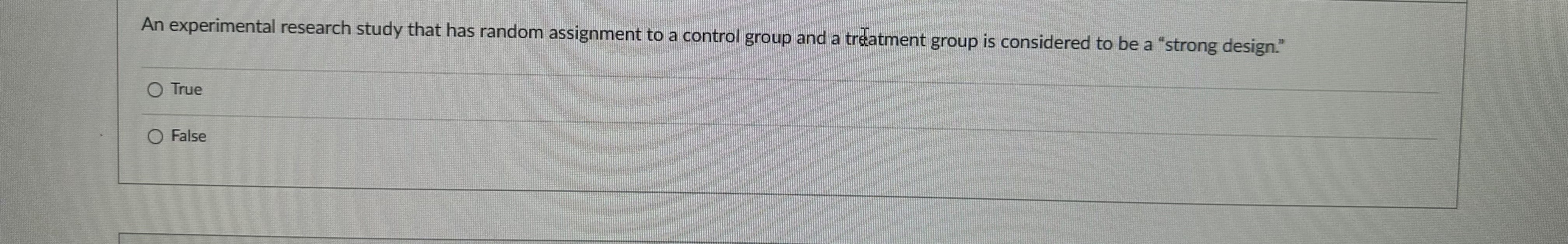 Solved An experimental research study that has random | Chegg.com