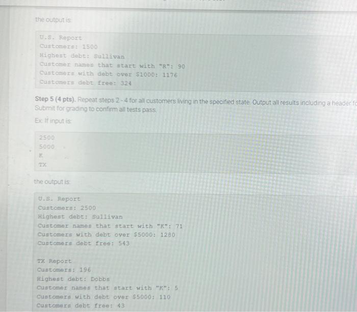 Solved Program Specifications Write a program to search | Chegg.com