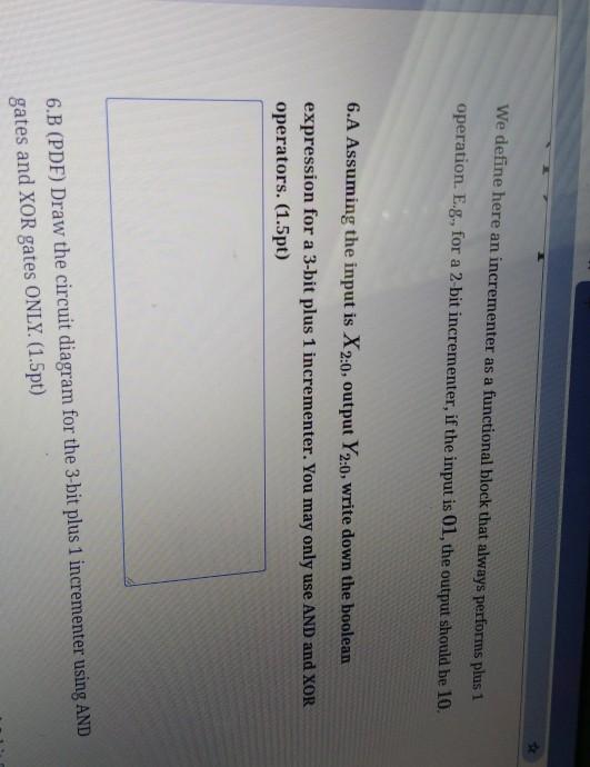 Solved We define here an incrementer as a functional block | Chegg.com