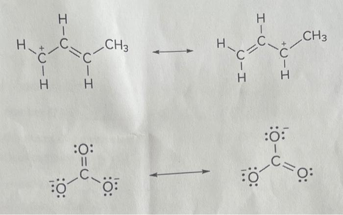 Solved use curved arrow/s to show how the left resonance | Chegg.com