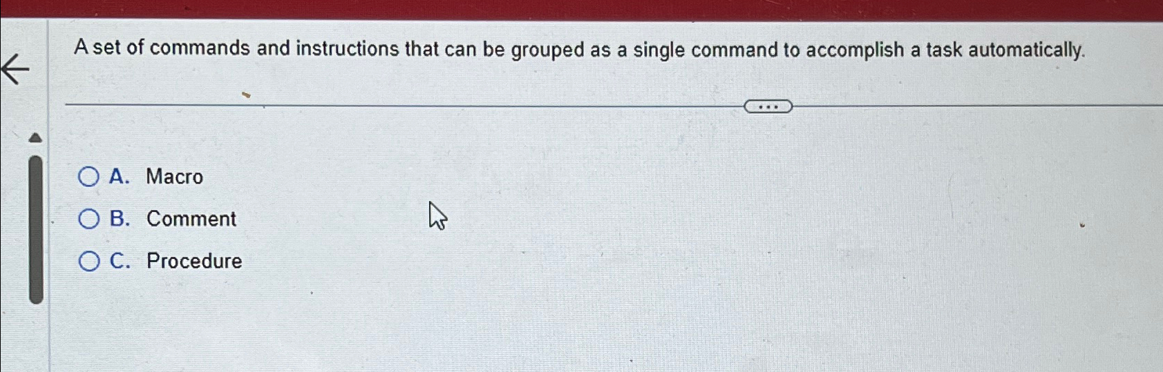 Solved A set of commands and instructions that can be | Chegg.com