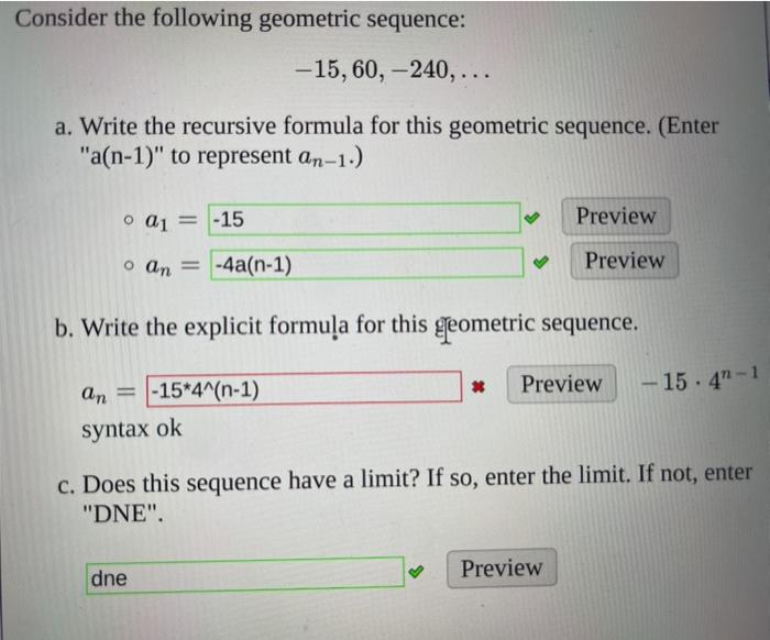 Solved Consider the following finite arithmetic sequence: | Chegg.com