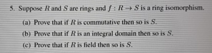 Solved Suppose R ﻿and S ﻿are rings and f:R→S ﻿is a ring | Chegg.com