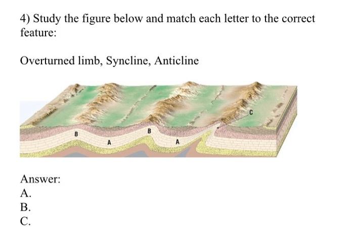 Solved 4) Study the figure below and match each letter to | Chegg.com