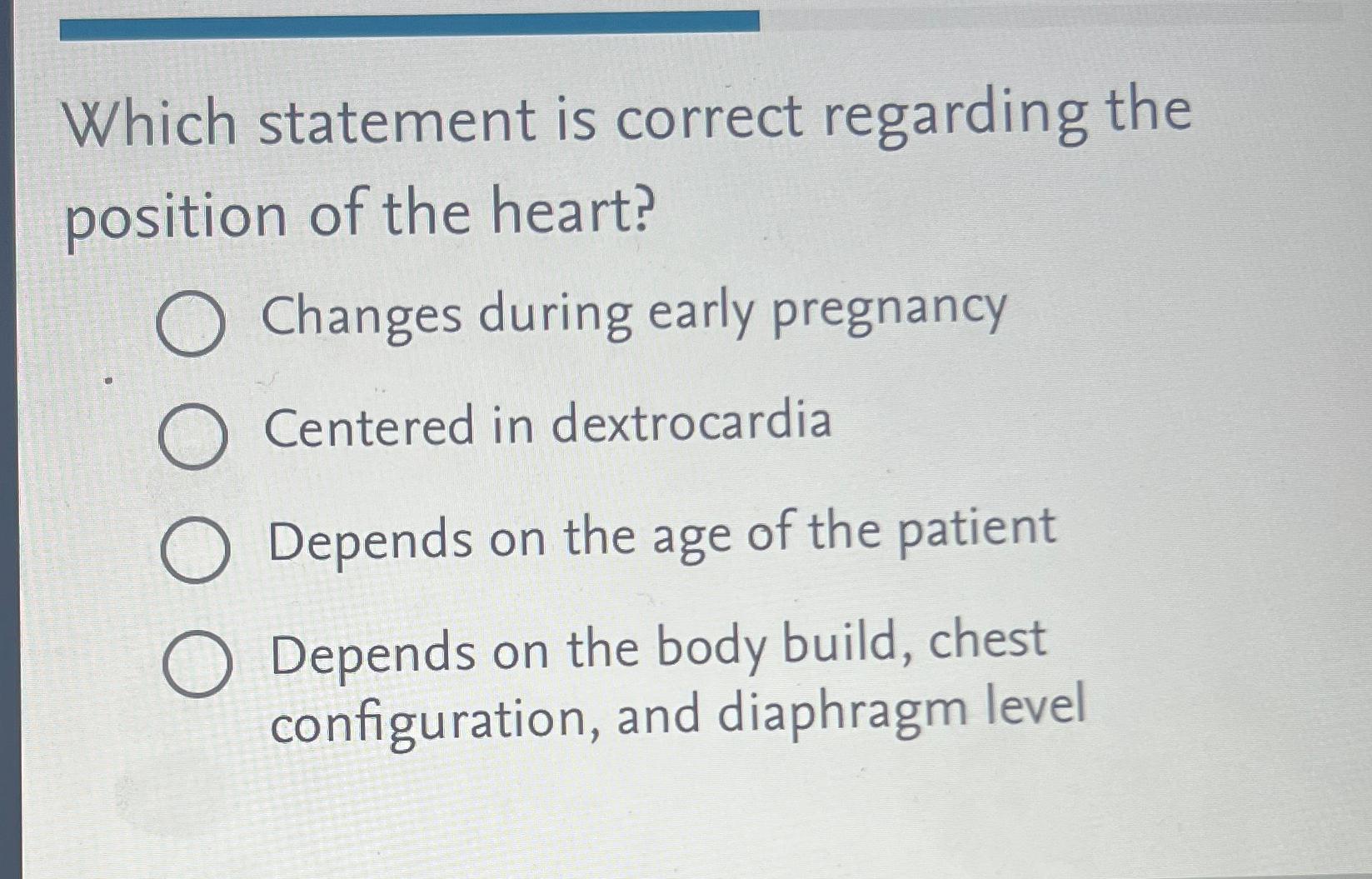 Solved Which statement is correct regarding the position of | Chegg.com