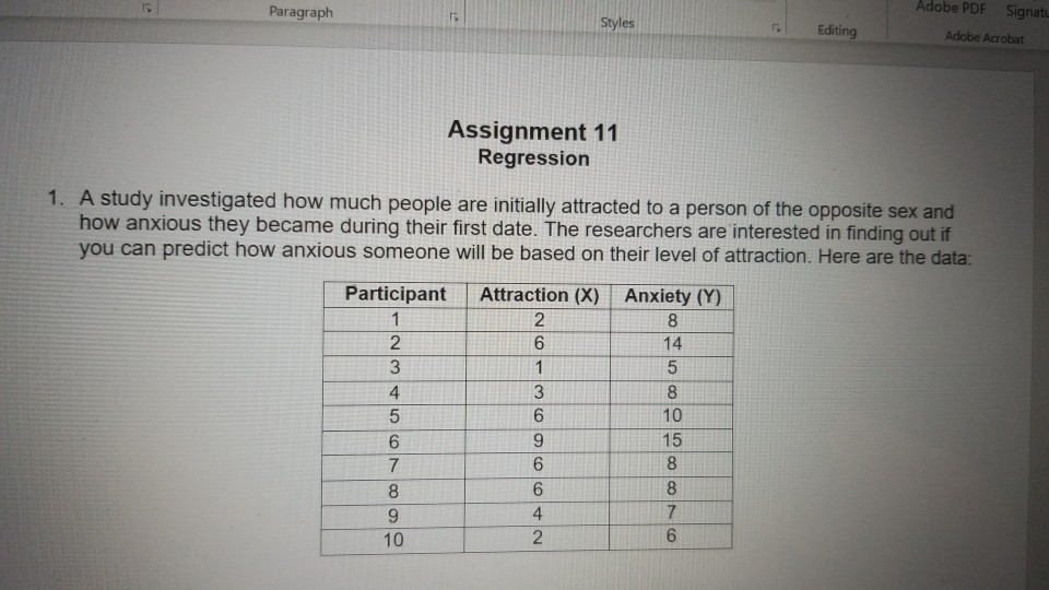 Solved Paragraph Styles Adobe PDF Signatu Adobe Acrobat | Chegg.com
