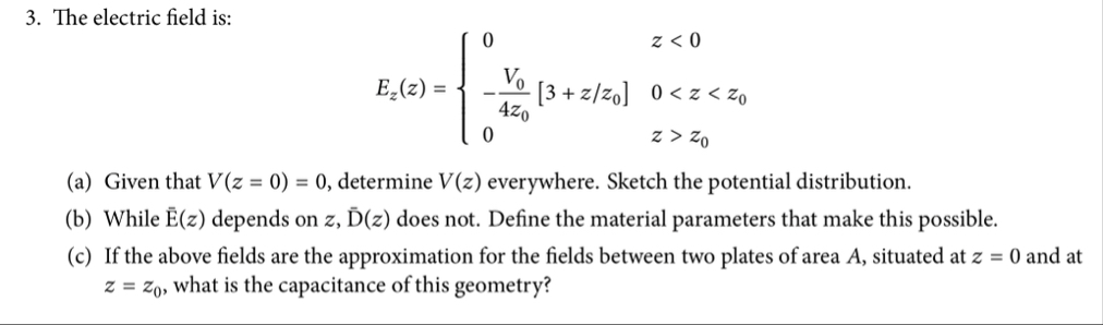 Solved The electric field | Chegg.com