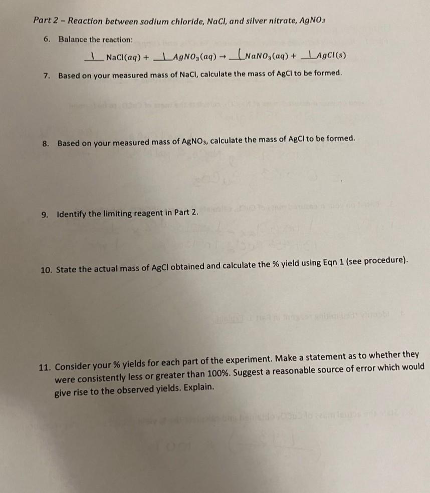 Solved Liming Reagents - Worksheet Part 1 - Reaction between | Chegg.com