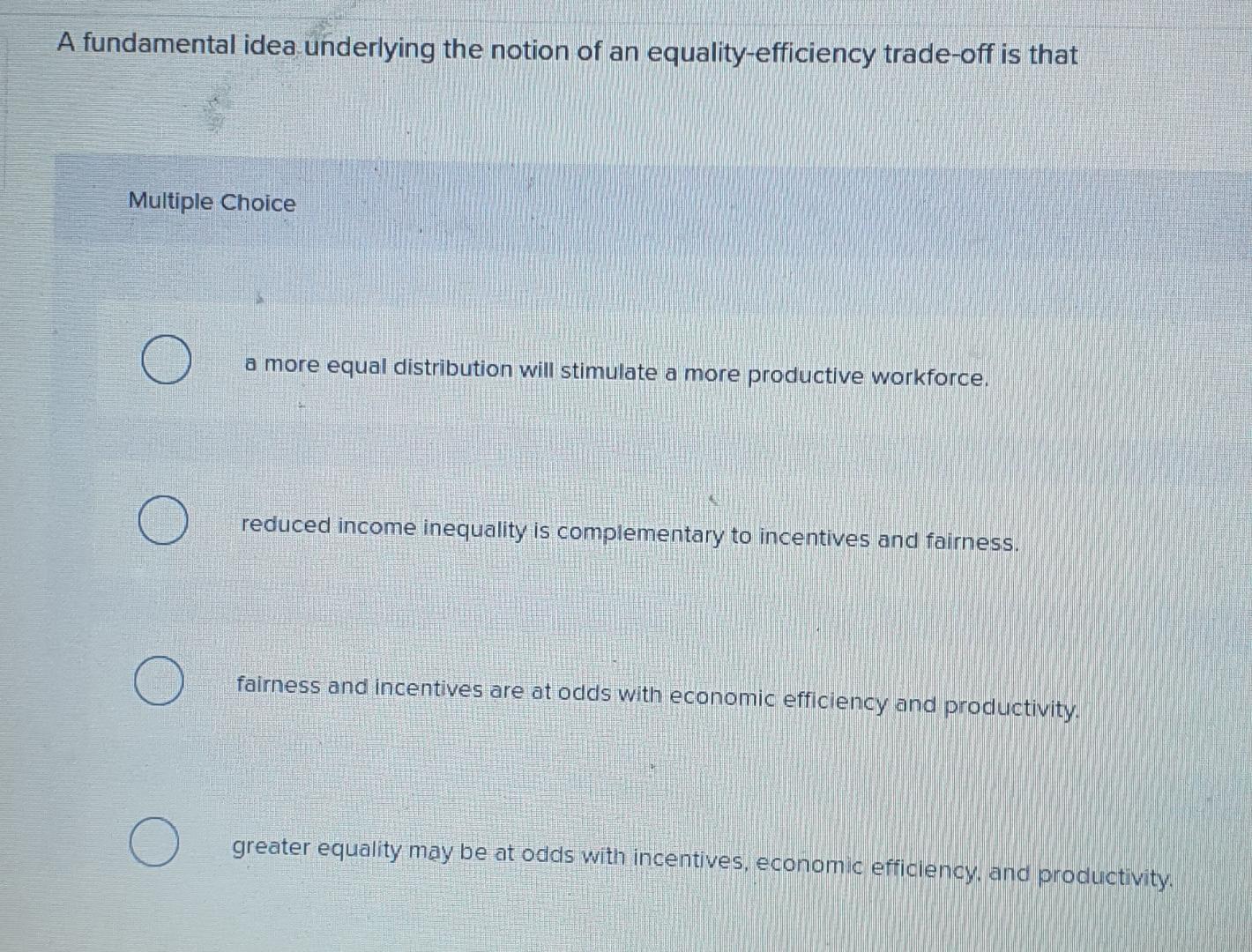 Solved A fundamental idea underlying the notion of an | Chegg.com
