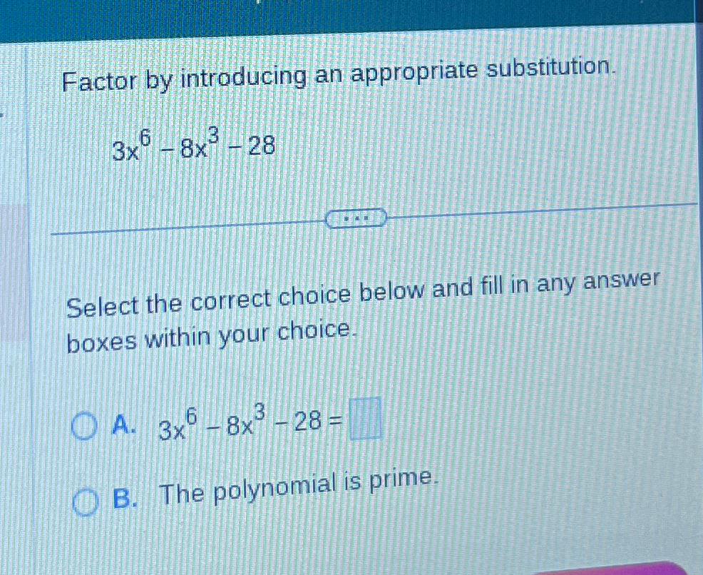 Solved Factor by introducing an appropriate | Chegg.com