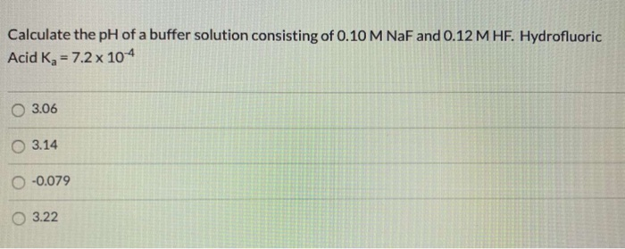 Solved Calculate the pH of a buffer solution consisting of | Chegg.com | Chegg.com