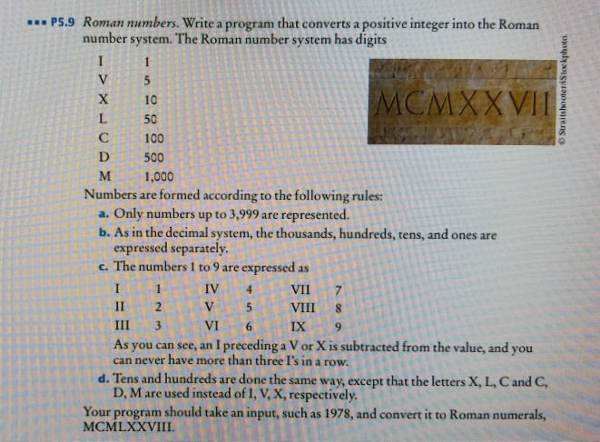 Solved P59 Roman Numbers Write A Program That Converts 6991