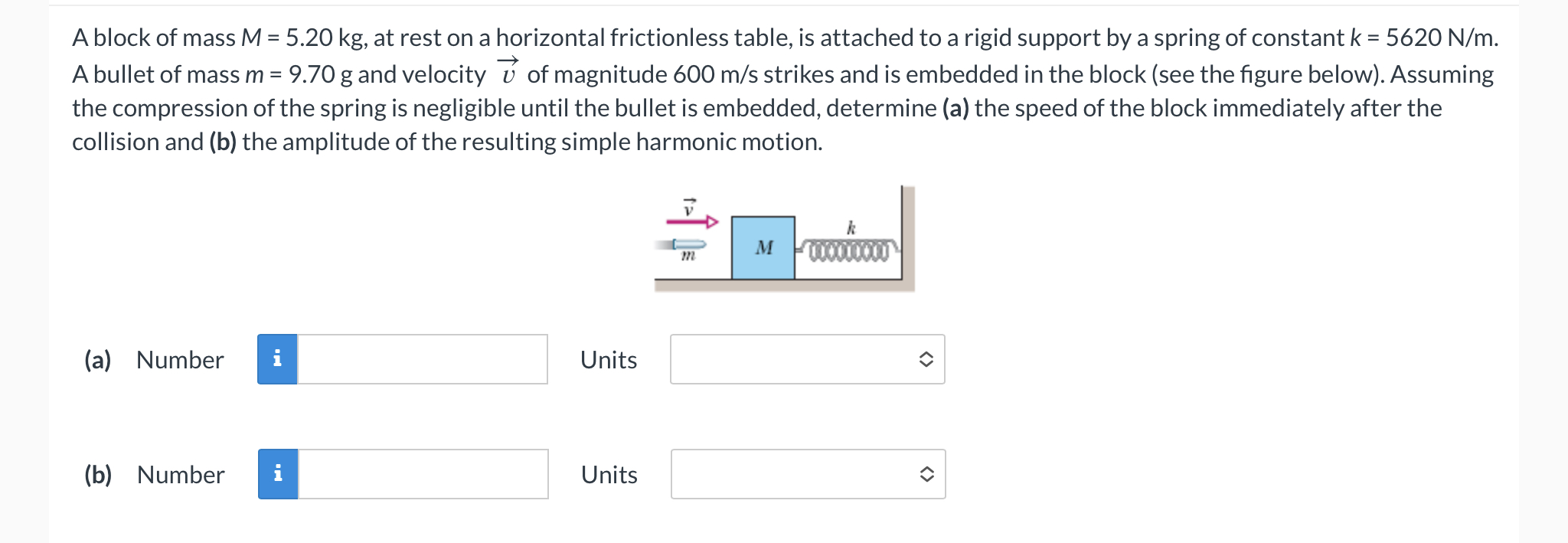 Solved A block of mass M=5.20kg, ﻿at rest on a horizontal | Chegg.com