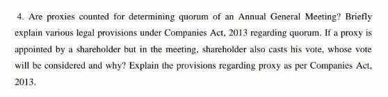 Solved Are proxies counted for determining quorum of an | Chegg.com