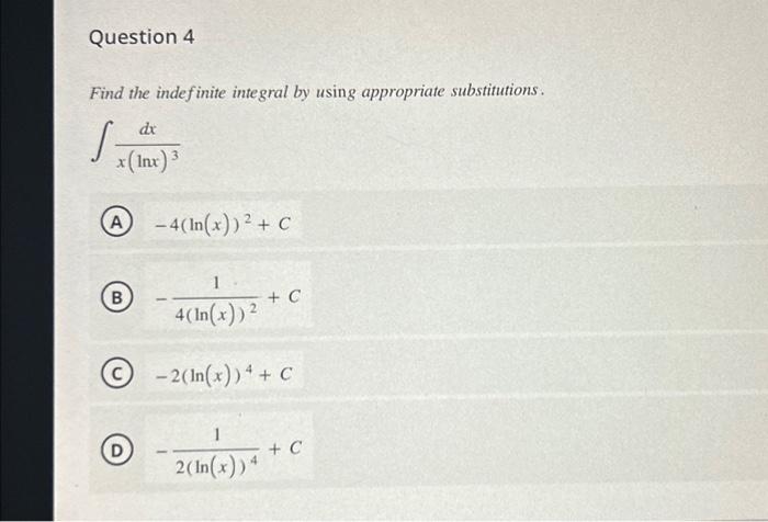 Solved Find the indefinite integral by using appropriate | Chegg.com