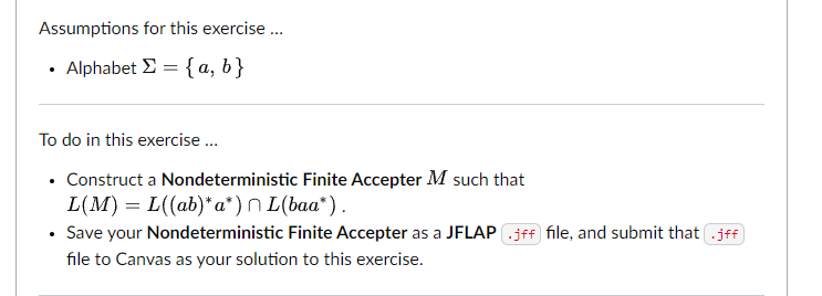 Solved Assumptions for this exercise ...Alphabet Σ={a,b}To | Chegg.com