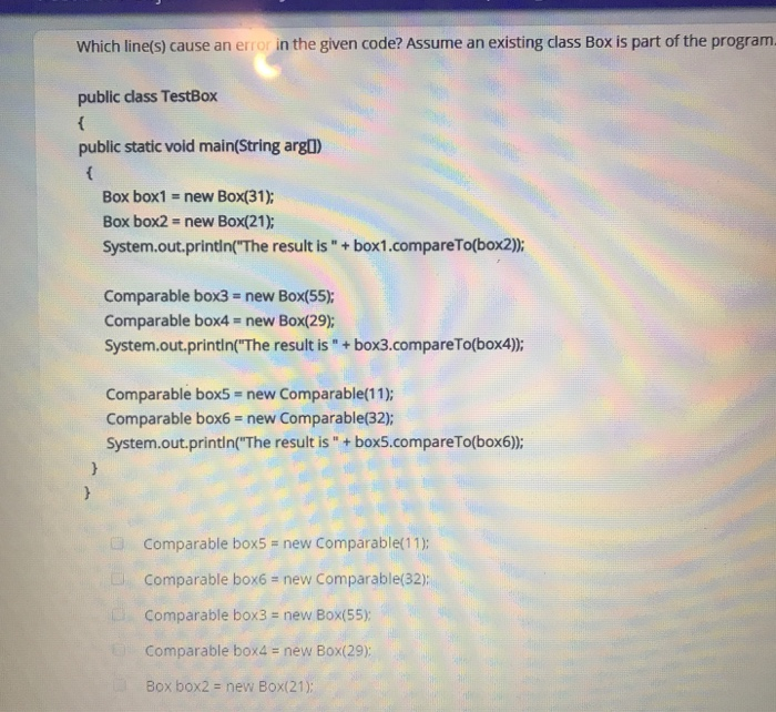 Solved Which line(s) cause an error in the given code? | Chegg.com