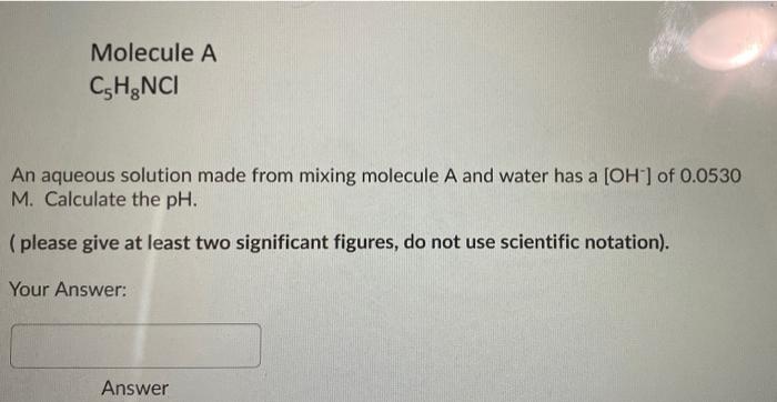 Solved An aqueous solution made from mixing molecule A and | Chegg.com