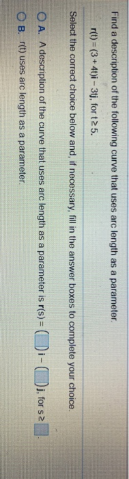 Solved Find a description of the following curve that uses | Chegg.com