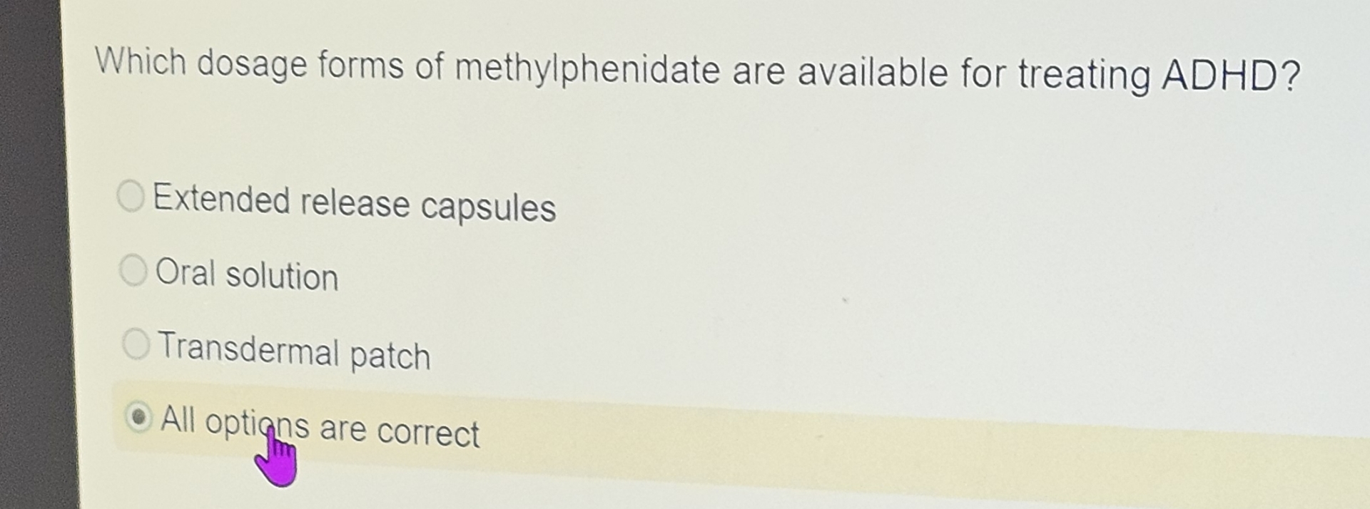 Solved Which dosage forms of methylphenidate are available | Chegg.com