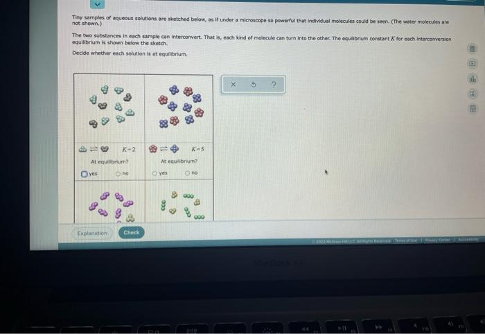Solved Tiny samples of aqueous solutions are sketched below, | Chegg.com