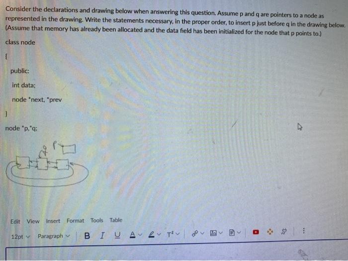 Solved Consider the declarations and drawing below when | Chegg.com