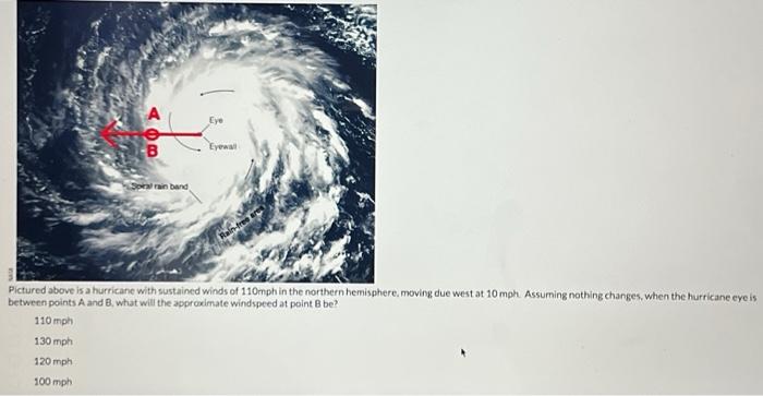 Solved The red arrows above depict the average hurricane | Chegg.com