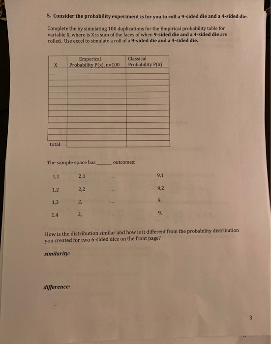 Solved 4. Consider the probability experiment is for you to | Chegg.com