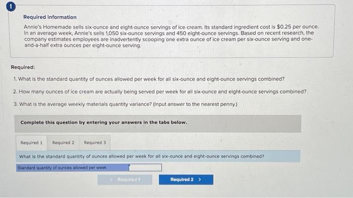 Solved Required information Annle's Homemade sells six-ounce | Chegg.com