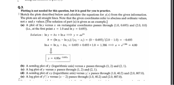 Solved Q3 Plotting Is Not Needed For This Question But It 