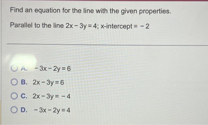 Solved Find an equation for the line with the given | Chegg.com