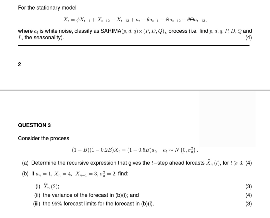 Solved For the stationary | Chegg.com