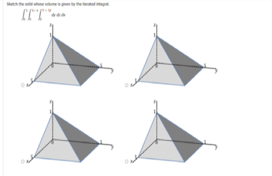 Solved Sketch the solid whose volume is given by the | Chegg.com