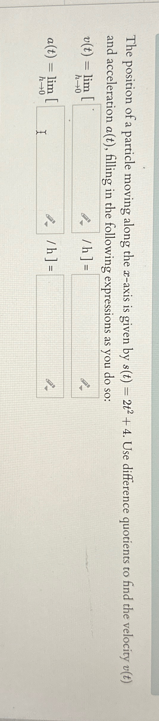 Solved The position of a particle moving along the x-axis is | Chegg.com