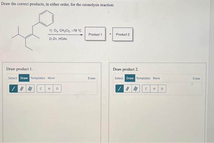 Solved Draw the correct products, in either order, for the | Chegg.com