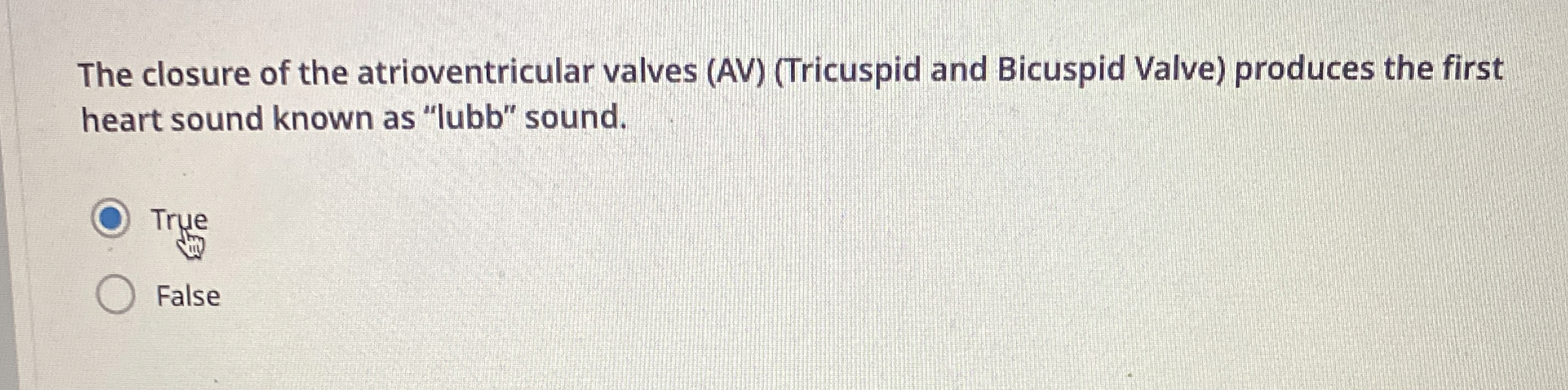 Solved The closure of the atrioventricular valves | Chegg.com