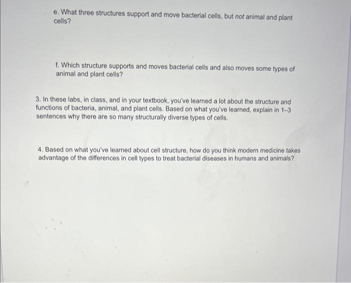 Solved 1. As you explored in Lab 2, animal and plant cells | Chegg.com