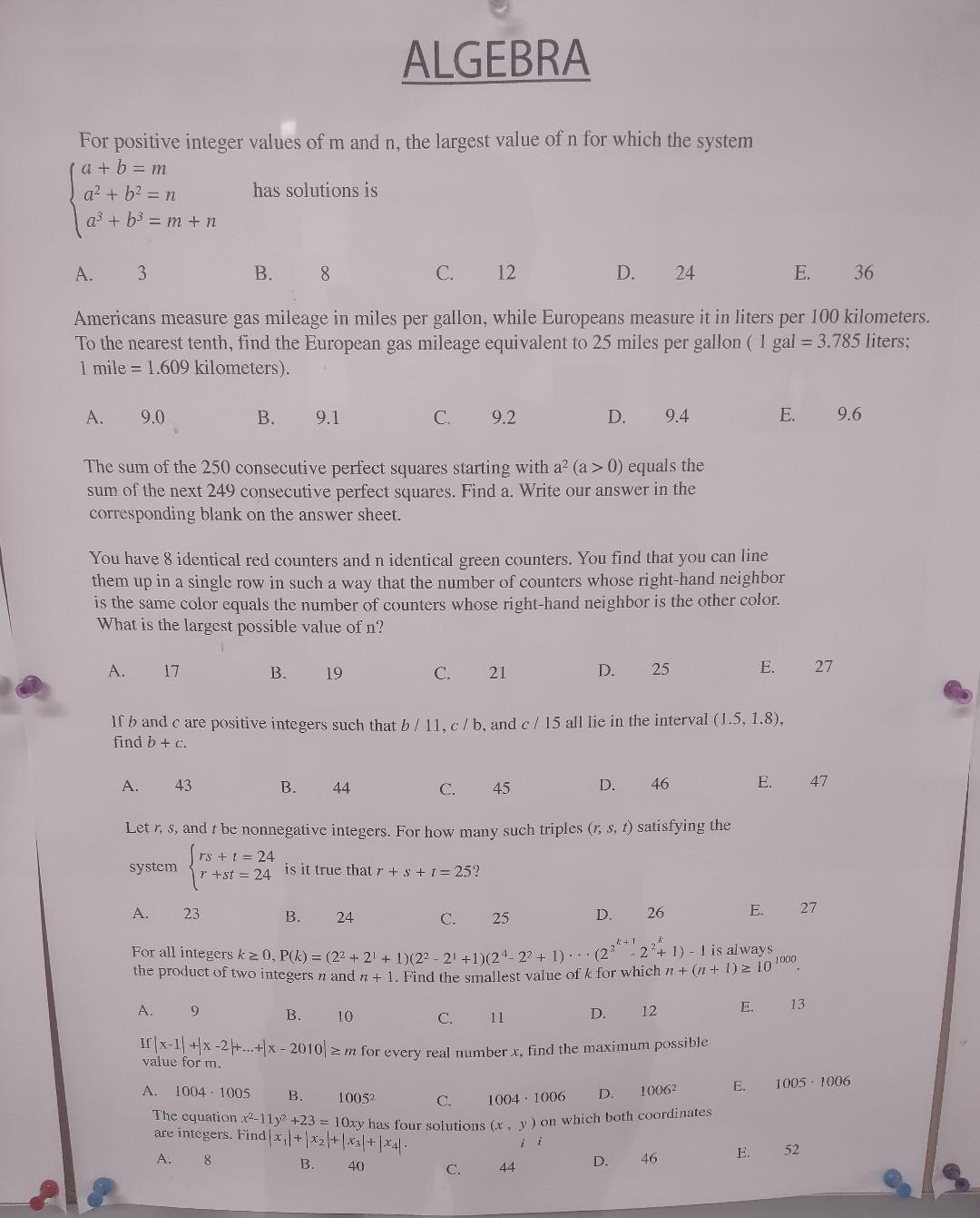 For Positive Integer Values Of M And N The Largest