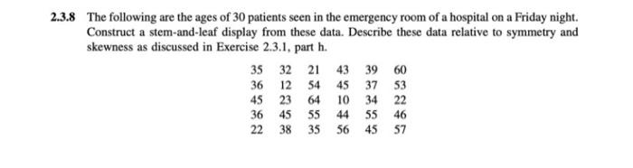 Solved My question is: (a)Construct a steam- and- leaf | Chegg.com