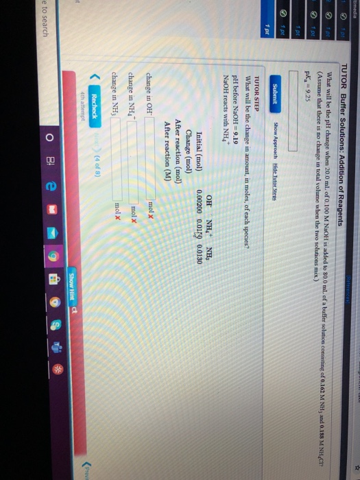 Solved timedia 18 pt TUTOR Buffer Solutions: Addition of | Chegg.com
