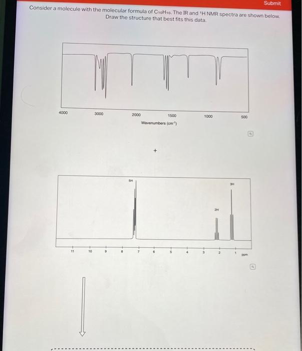 Solved Consider a molecule with the molecular formula of | Chegg.com