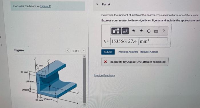 Solved Consider The Beam In Fgure 1 Part A Determine The 