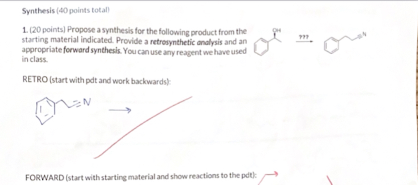 Solved Synthesis ( 40 ﻿points total) ﻿Synthesis ( 40 ﻿points | Chegg.com
