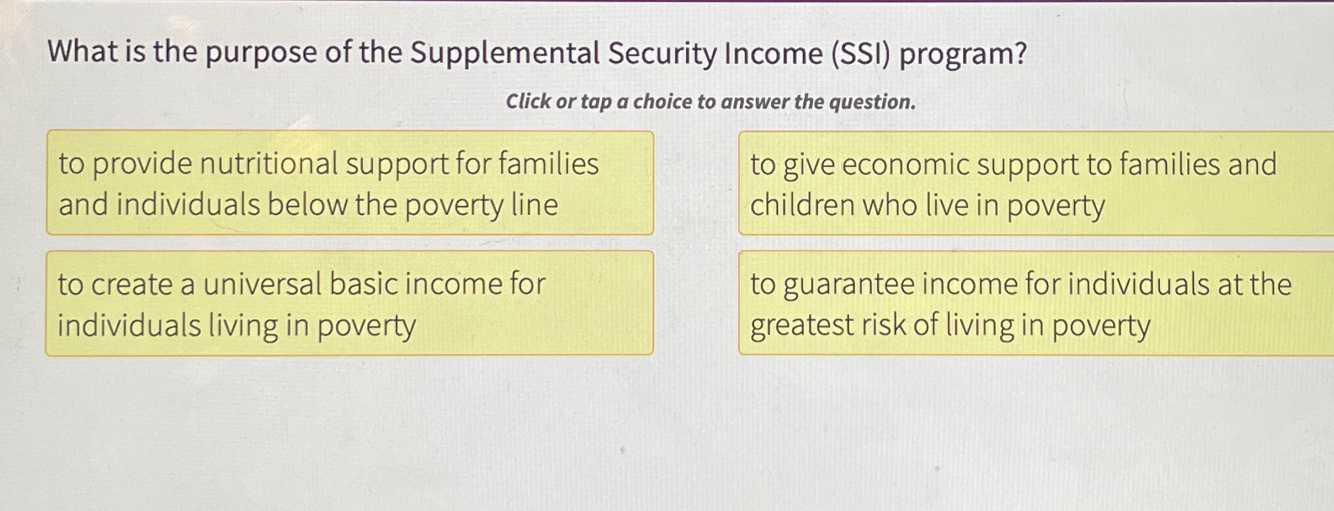 Solved What is the purpose of the Supplemental Security | Chegg.com